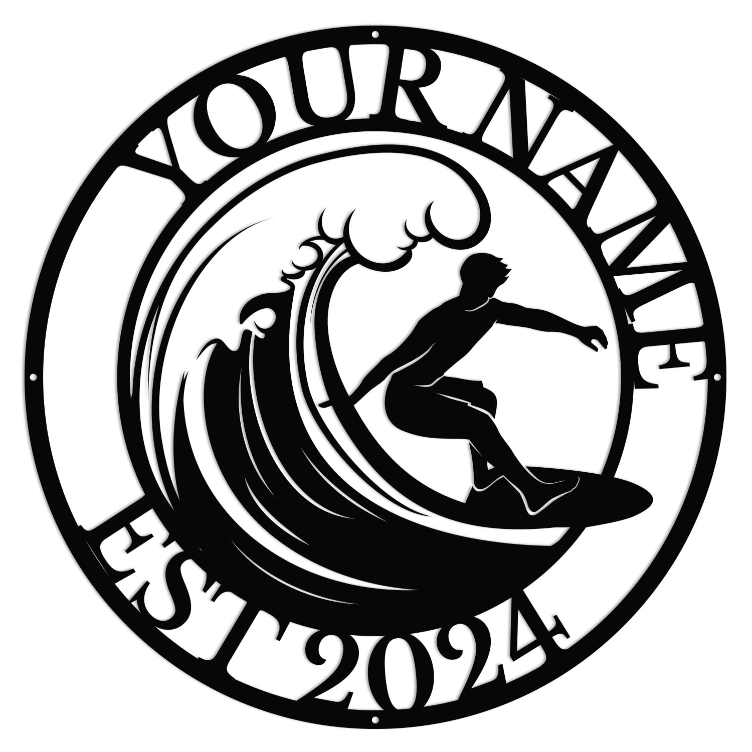 Amazon.com: Generic Personalized Surf Surfboard Name metal Signs,Custom ...