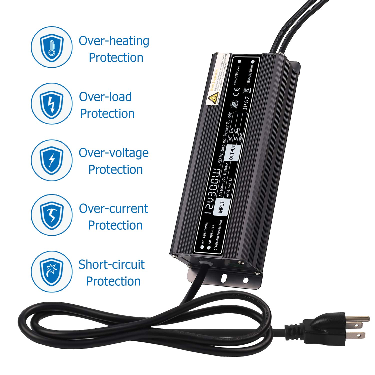 Snapklik.com : SUNVIE 300W LED Driver - 120V To 12V Constant Voltage ...
