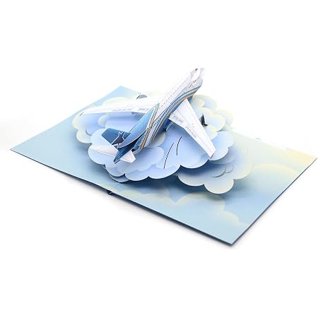 3D Pop Up Airplane Card for All Occasions, Handmade Card, Souvenir ...