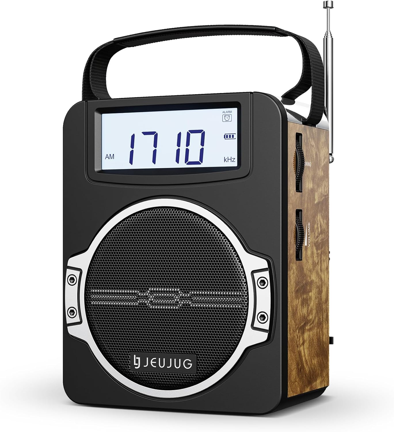 Amazon.com: JEUJUG Radio Portable AM FM Digital Radios Clock Radio with ...