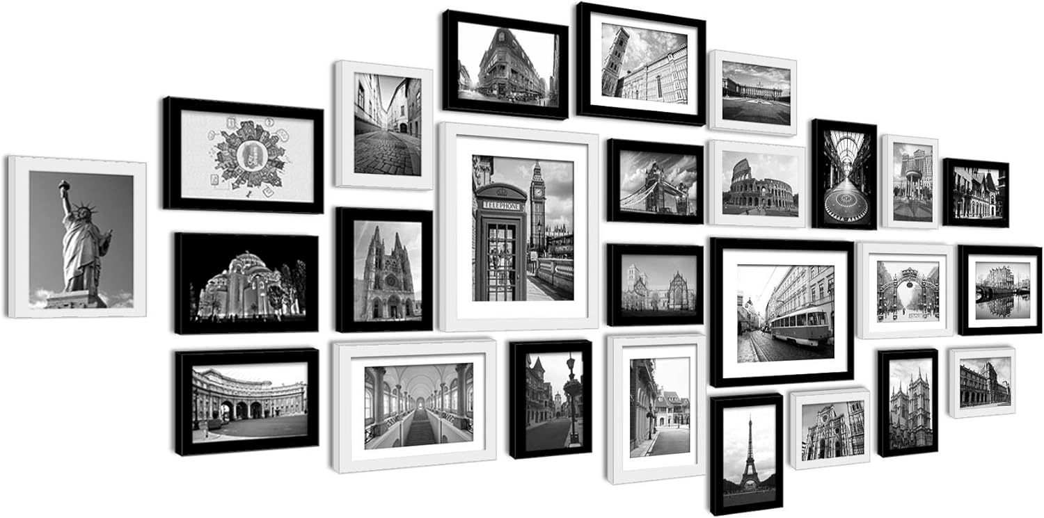 Multi Picture Photo Frames Wall Set 26 PCS 164cm x 74cm Home Deco ...