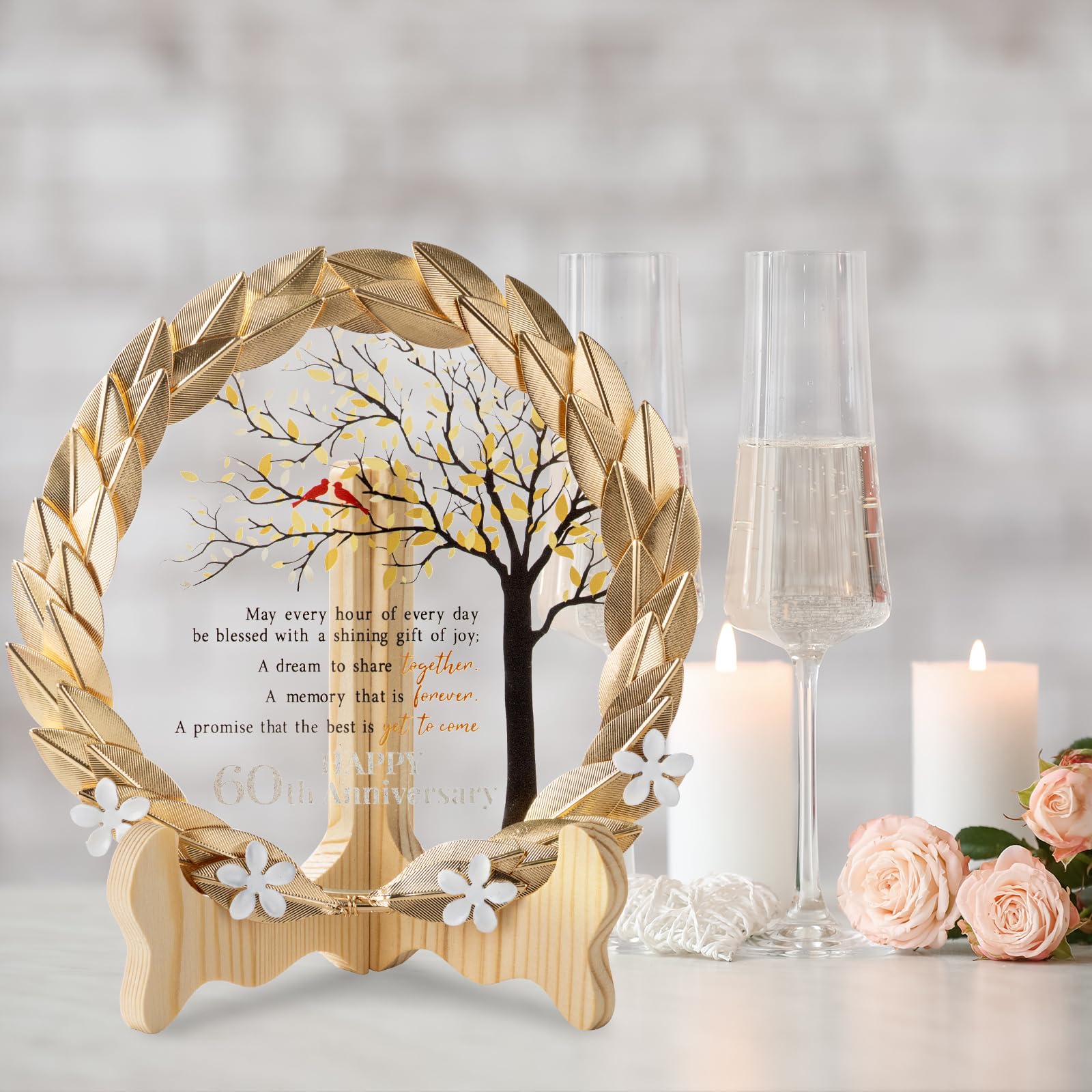 60th Anniversary Plaques Diamond Wedding 60th Anniversary Word Art