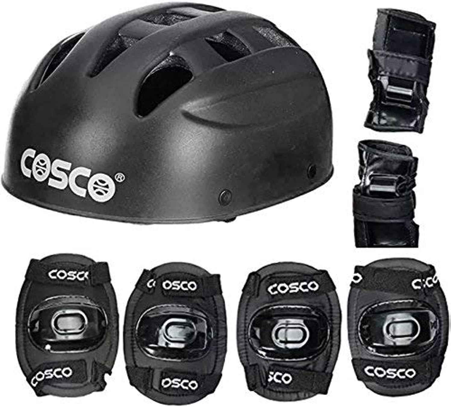 Amazon.com : Cosco Skating Protective Kit (Senior) Skating Kit - Black ...