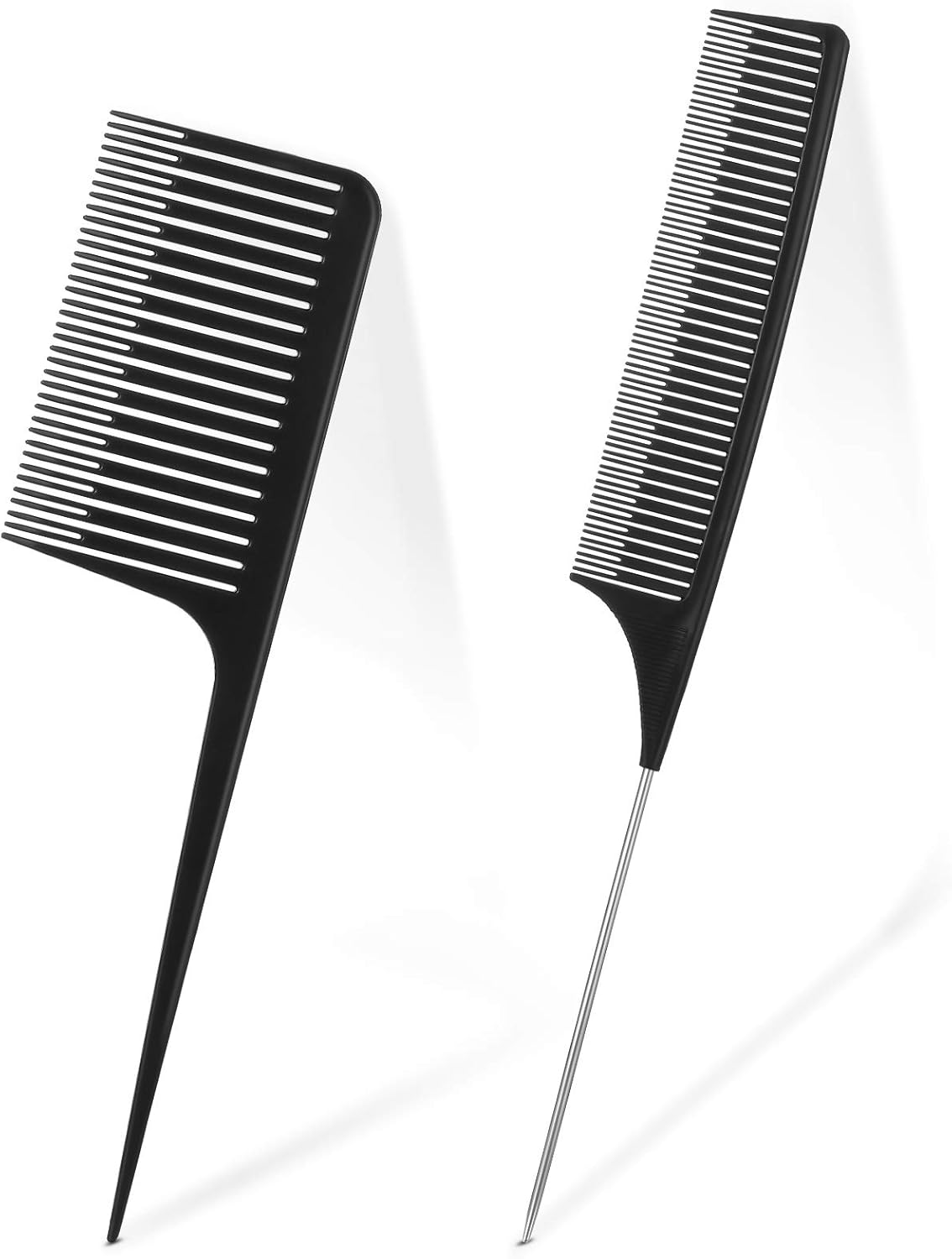 2 Pieces Wide Weaving Highlighting Foiling Hair Combs Rat Tail Comb ...