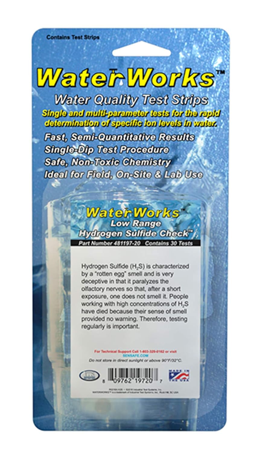 Industrial Test Systems WaterWorks 481197-20 Hydrogen Sulfide Test ...