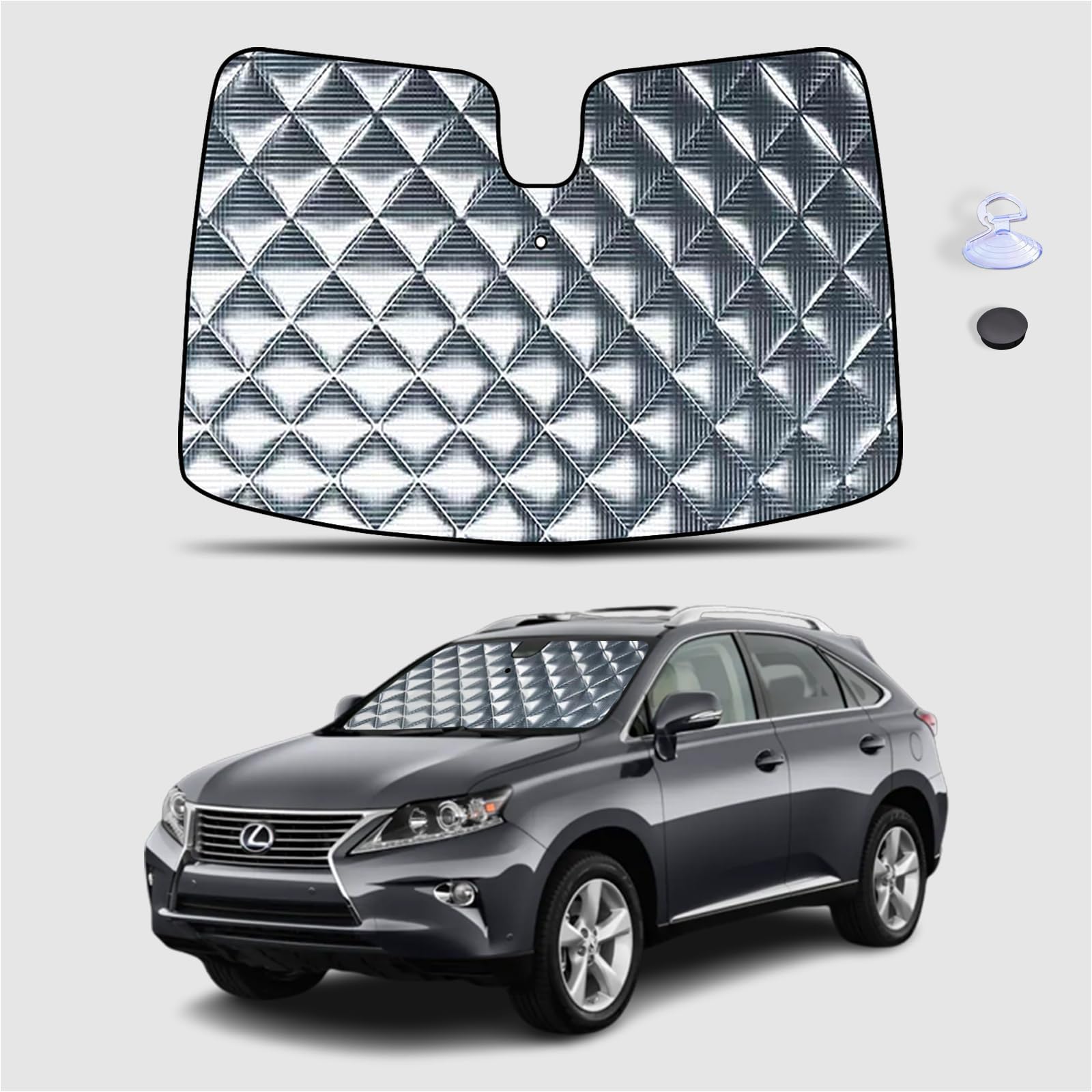 Amazon.com: Pigenius 4 Layers Windshield Sun Shade Compatible with 2010 ...