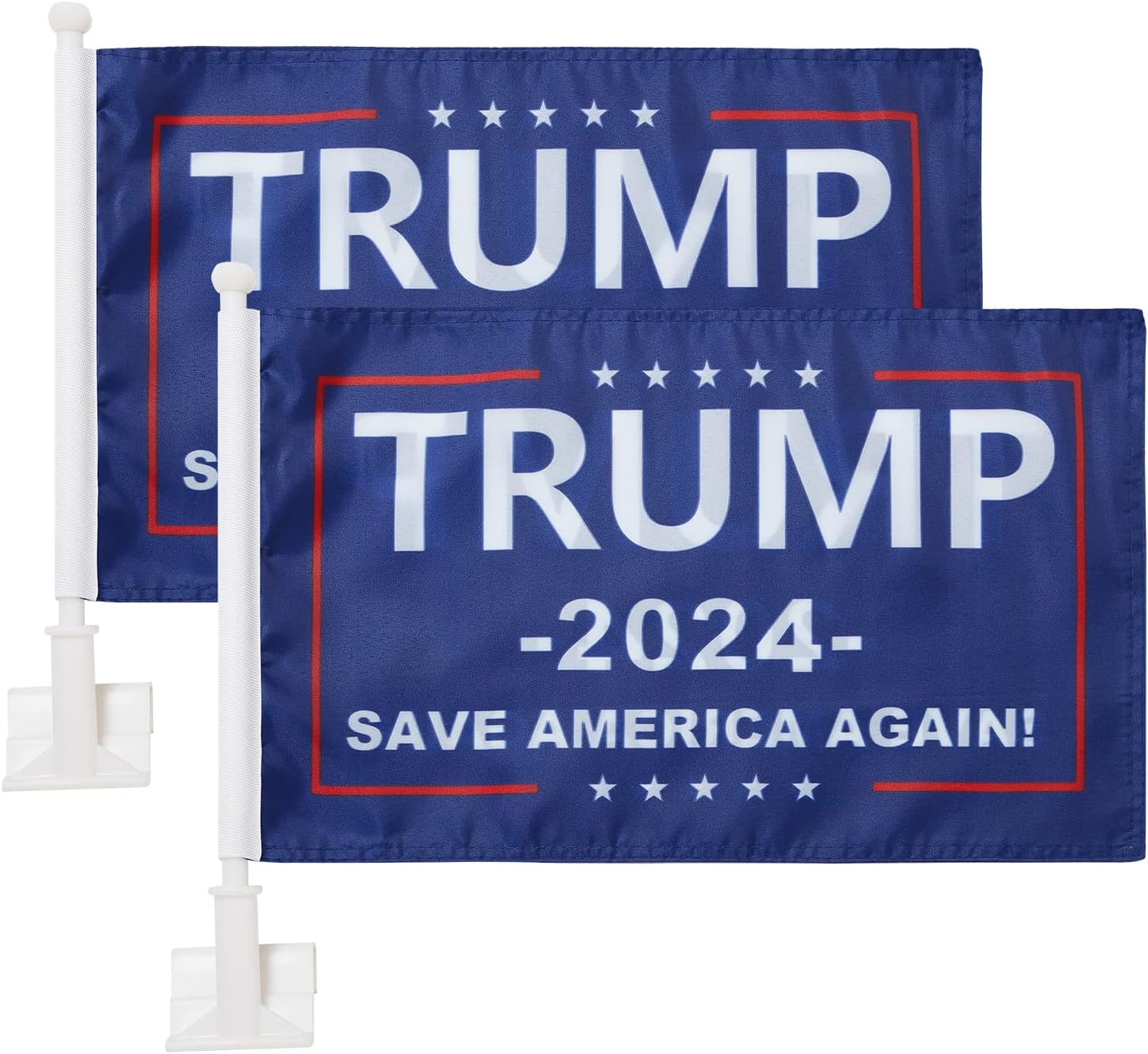 Amazon.com: MSFHHA 2 Pack Car Flags Car Flag Donald Trump 2024 Save ...