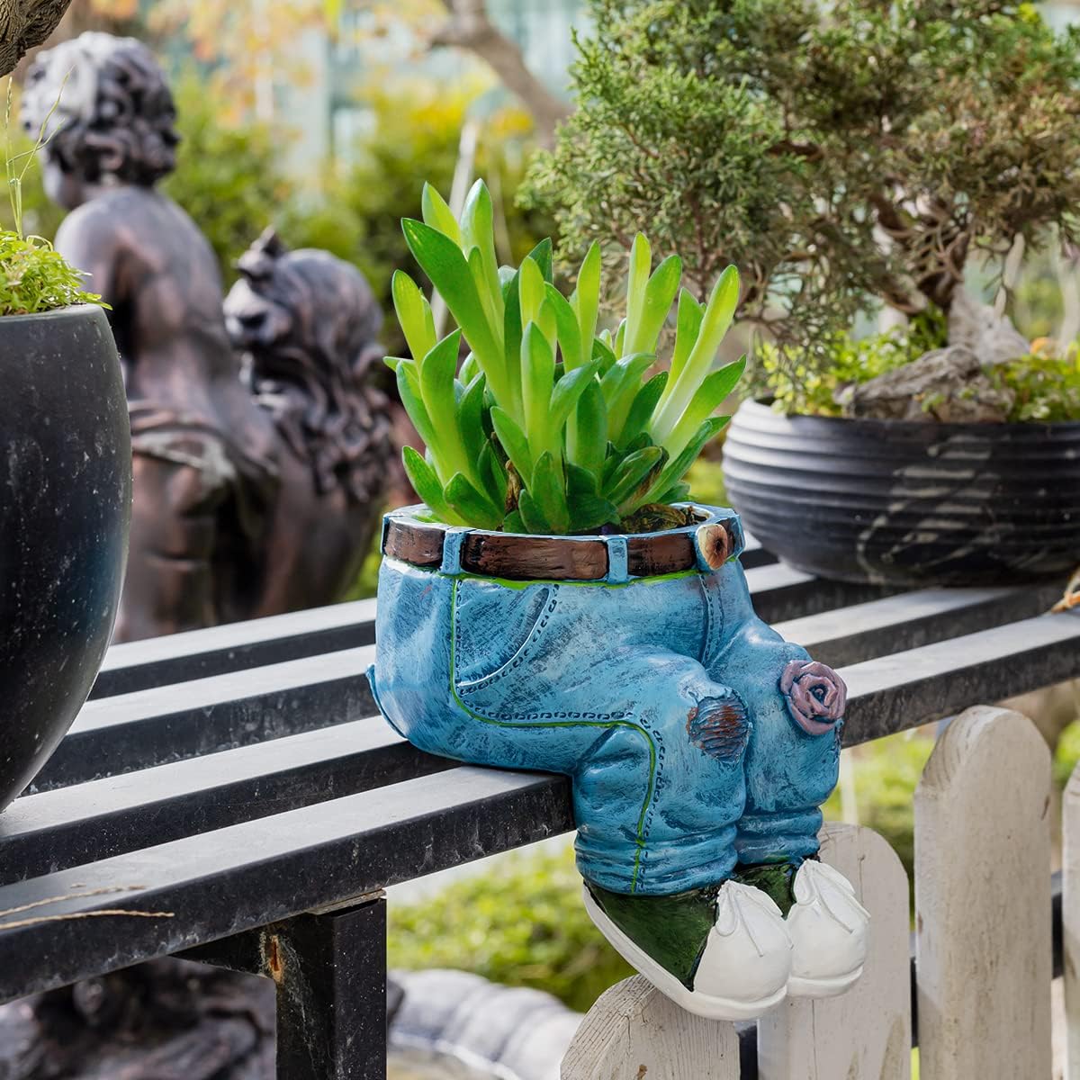 Creative Denim Pants Resin Flower Pot, Planting Pot, Flower Planting ...