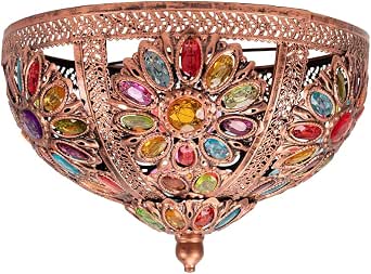 Moroccan Bazaar Style Bronze Uplighter Living Room Bedroom Ceiling ...