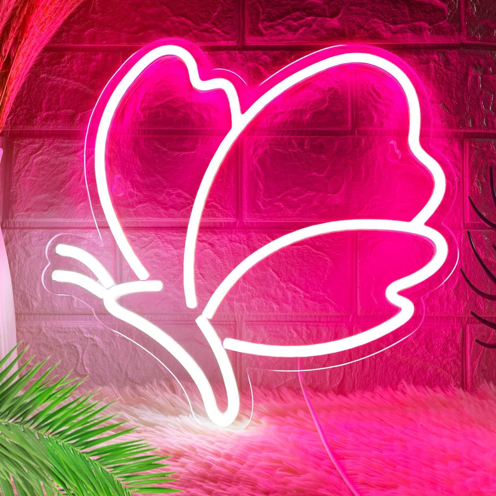 Amazon.com : HOHOSIGN Butterfly Neon Sign Butterfly LED Lights for Wall ...