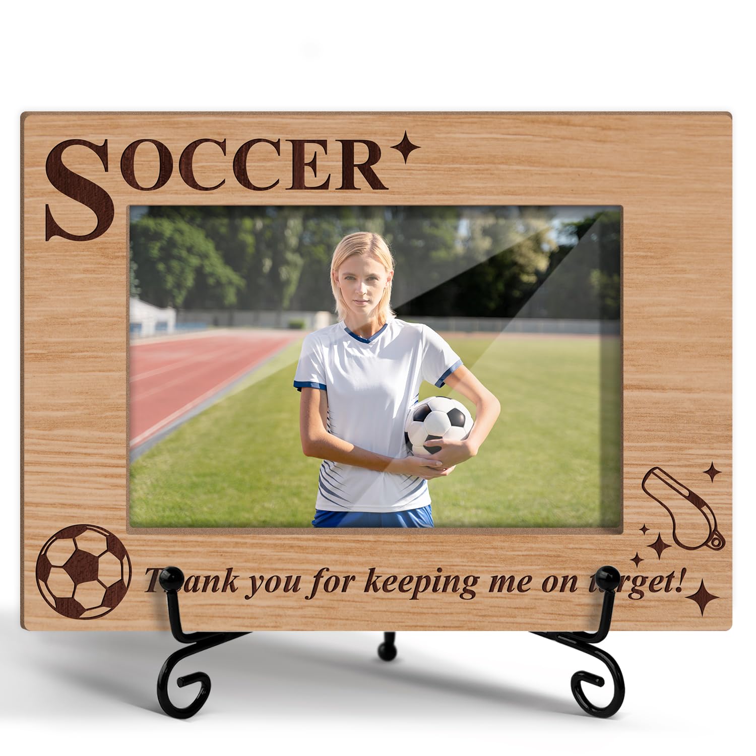 Amazon.com - BSNZZIO Soccer Picture Frame, Wooden Photo Frame with ...