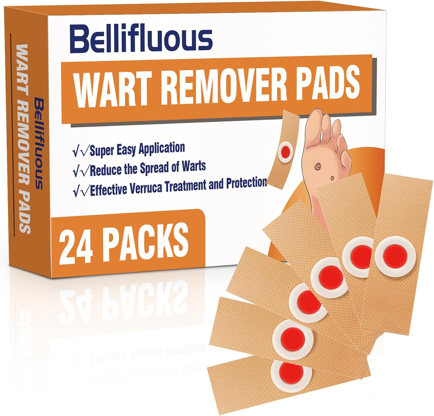 Bellifluous Wart Remover, Pack of 24 Corn Plasters for Children, Adults ...