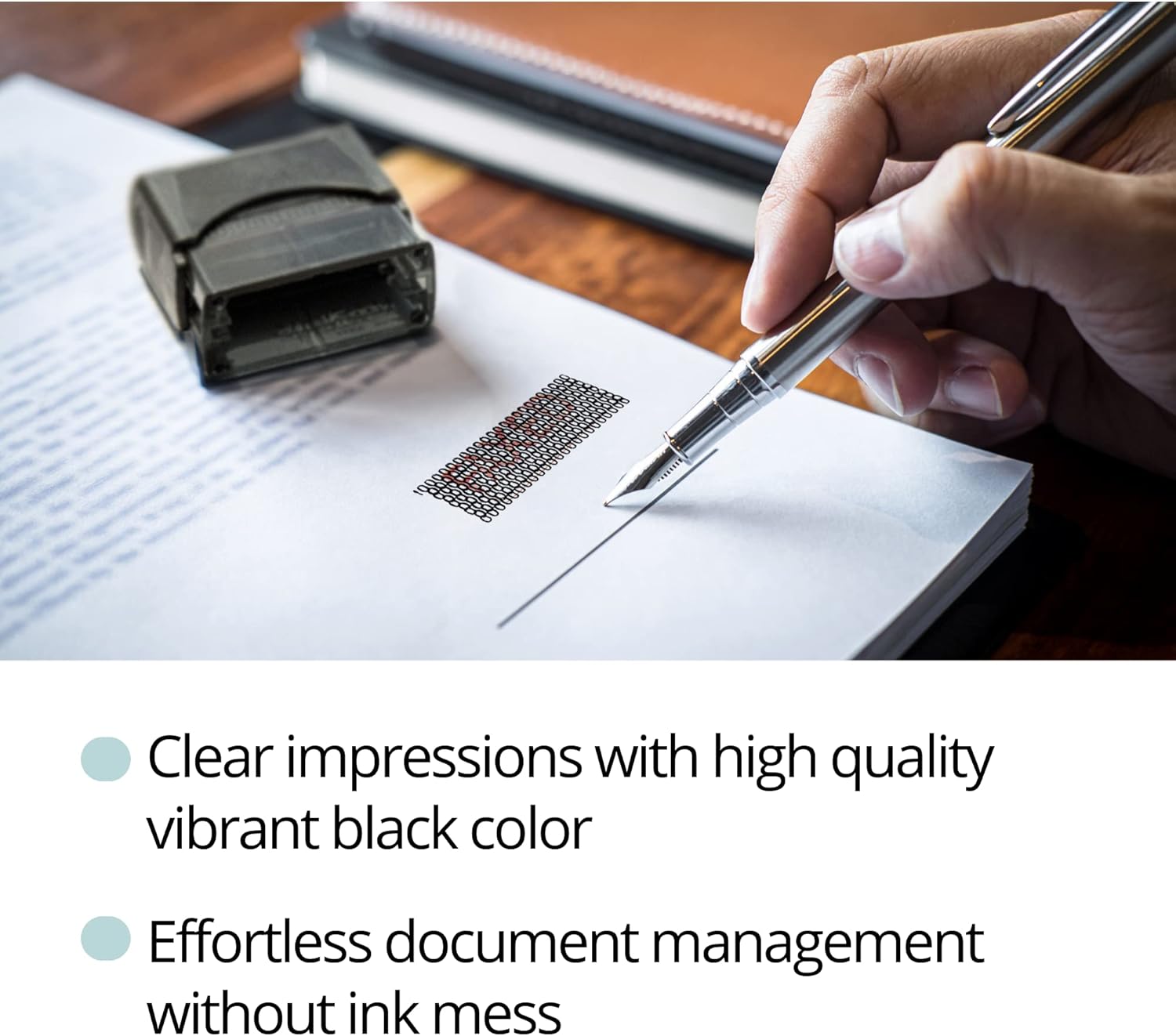 Sello de goma autoentintado con protección contra robo de identidad ...