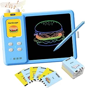 Amazon.com: Talking Flash Cards with LCD Writing Tablet, Language ...