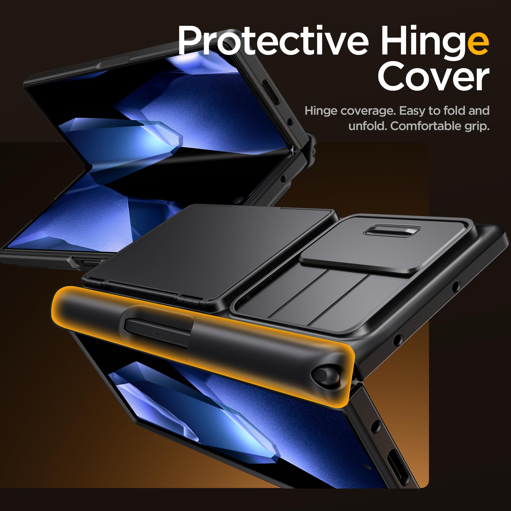 TONGATE for Z Fold 6 ケース、[カードホルダーとSペンホルダー付き] [ガラススクリーンプロテクターとスライドカメラカバー] Samsung Ga Amazon.co.jp: TONGATE for Z Fold 6 ケース、[カードホルダーとS