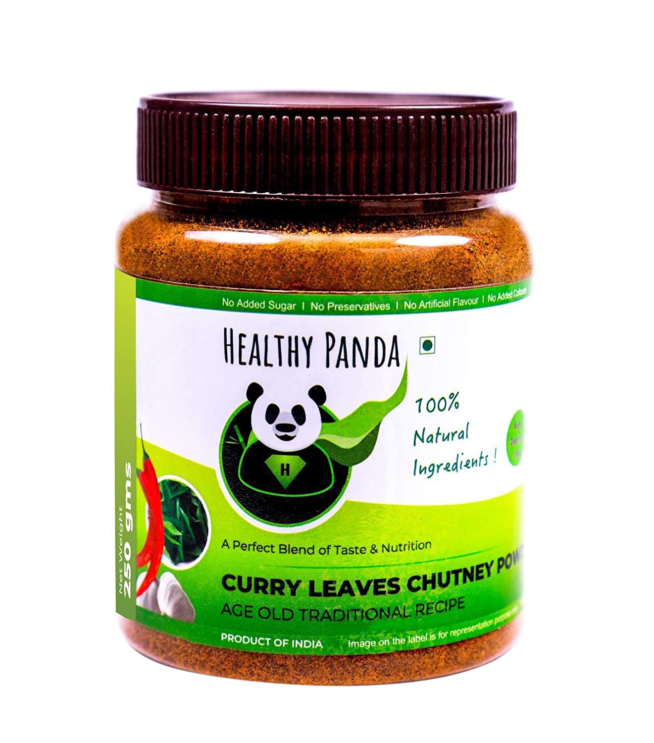 HEALTHY PANDA Curry Leaves Chutney Powder Kadi Patta Chatni, Karivepaku ...