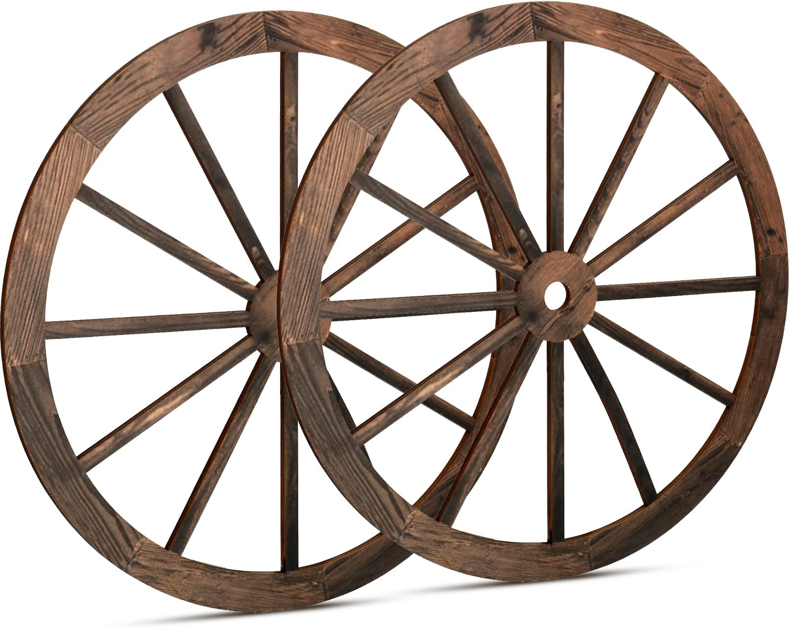 Amazon.com: 2 Pcs Wagon Wheel Decor Wooden Western Cowboy Party ...