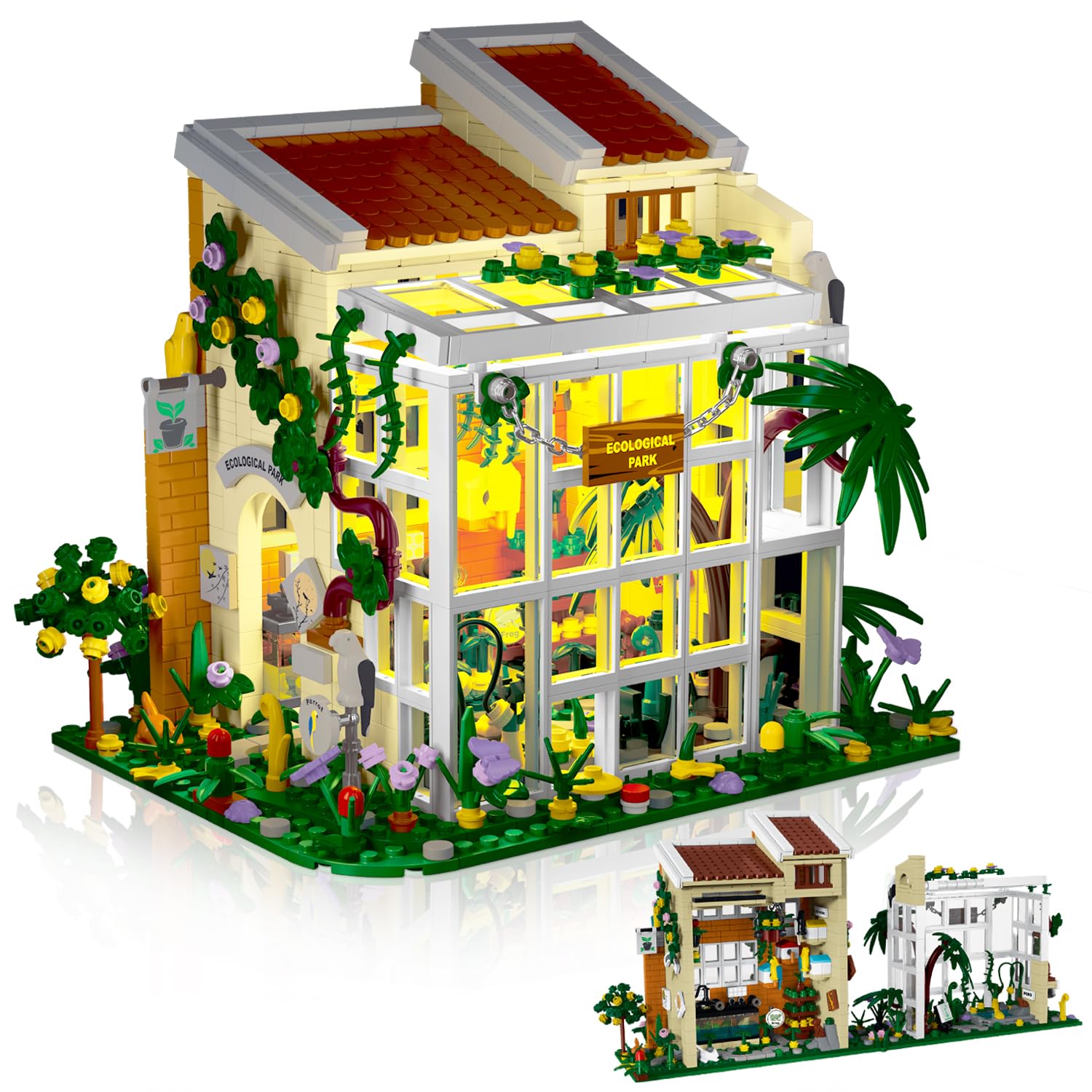 NEWRICE City Hotel Architecture Building Kit with Lights,3 Levels ...