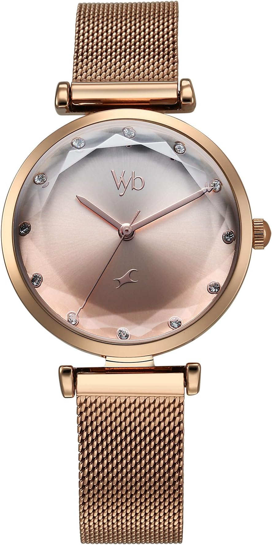 Fastrack Vyb Aura Quartz Analog Silver & Pink Dial Watch for Women ...