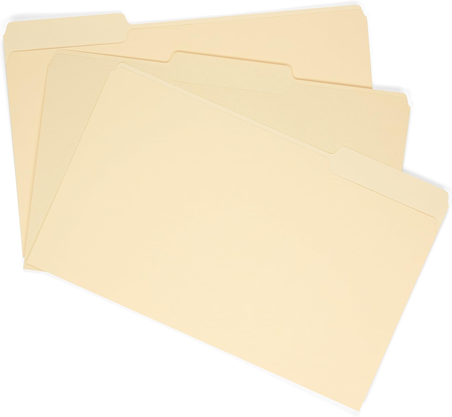 File Folder, 1/3 Cut Assorted Tab, Legal Size, Manila, Great for ...
