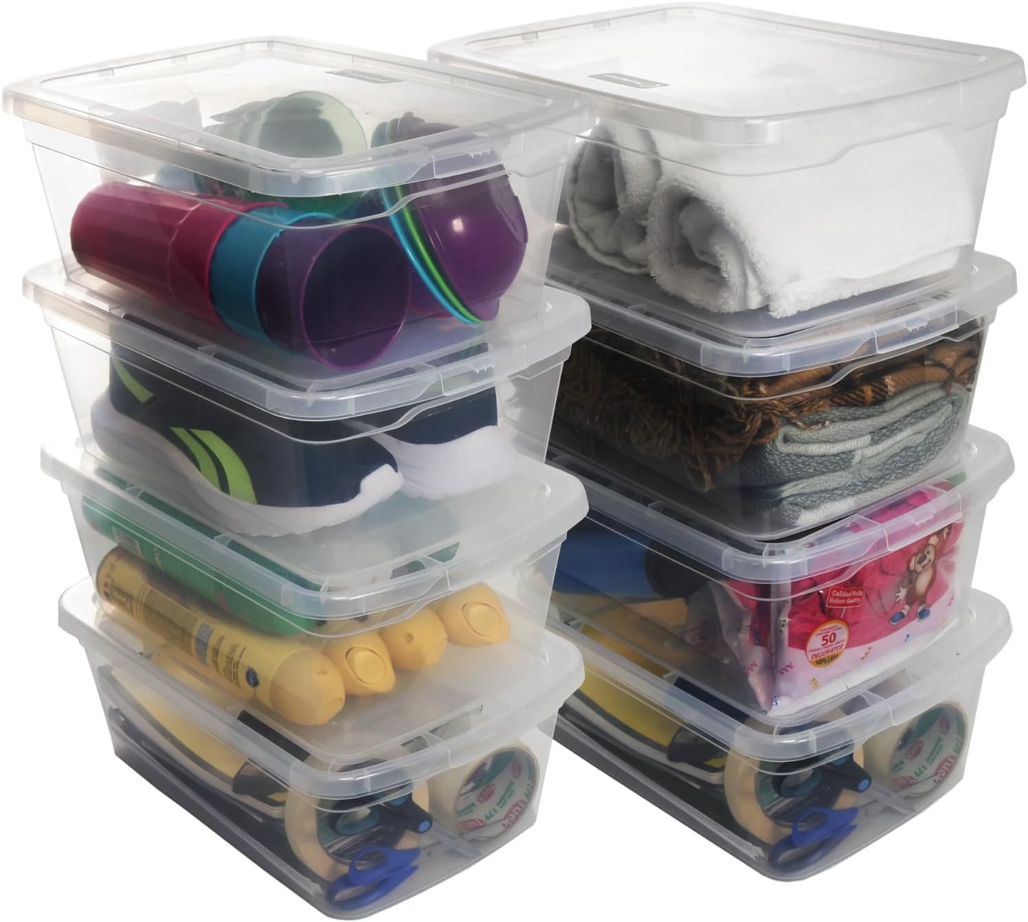 Amazon.com - Prodeplast 14.5 Gallon Plastic Storage Container Bin with ...