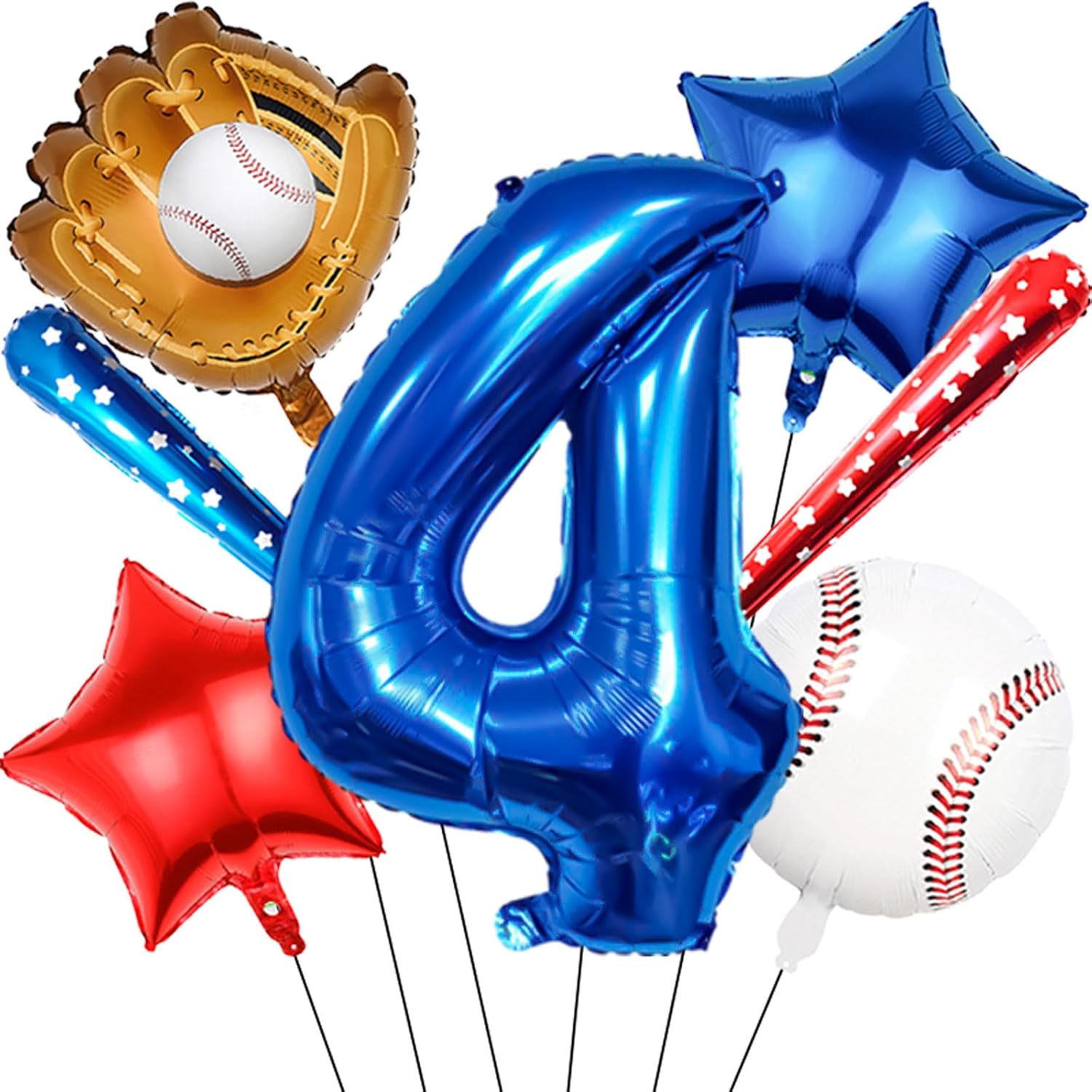 Amazon.com: Baseball Balloons Baseball Party Decorations, Navy Blue ...