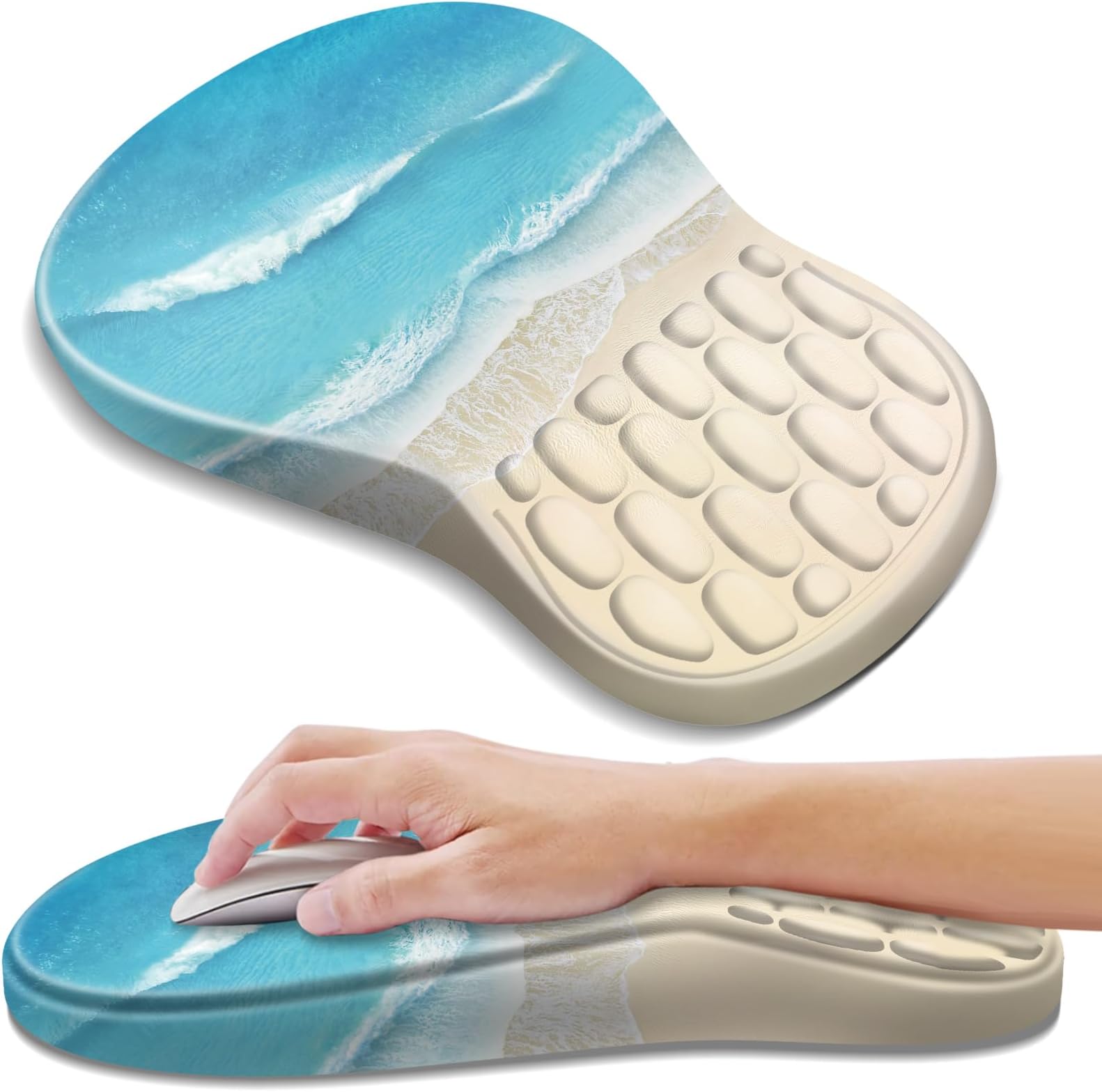 Amazon.com: YIWEI Ergonomic Mouse Pad with Wrist Rest Support, Mousepad ...