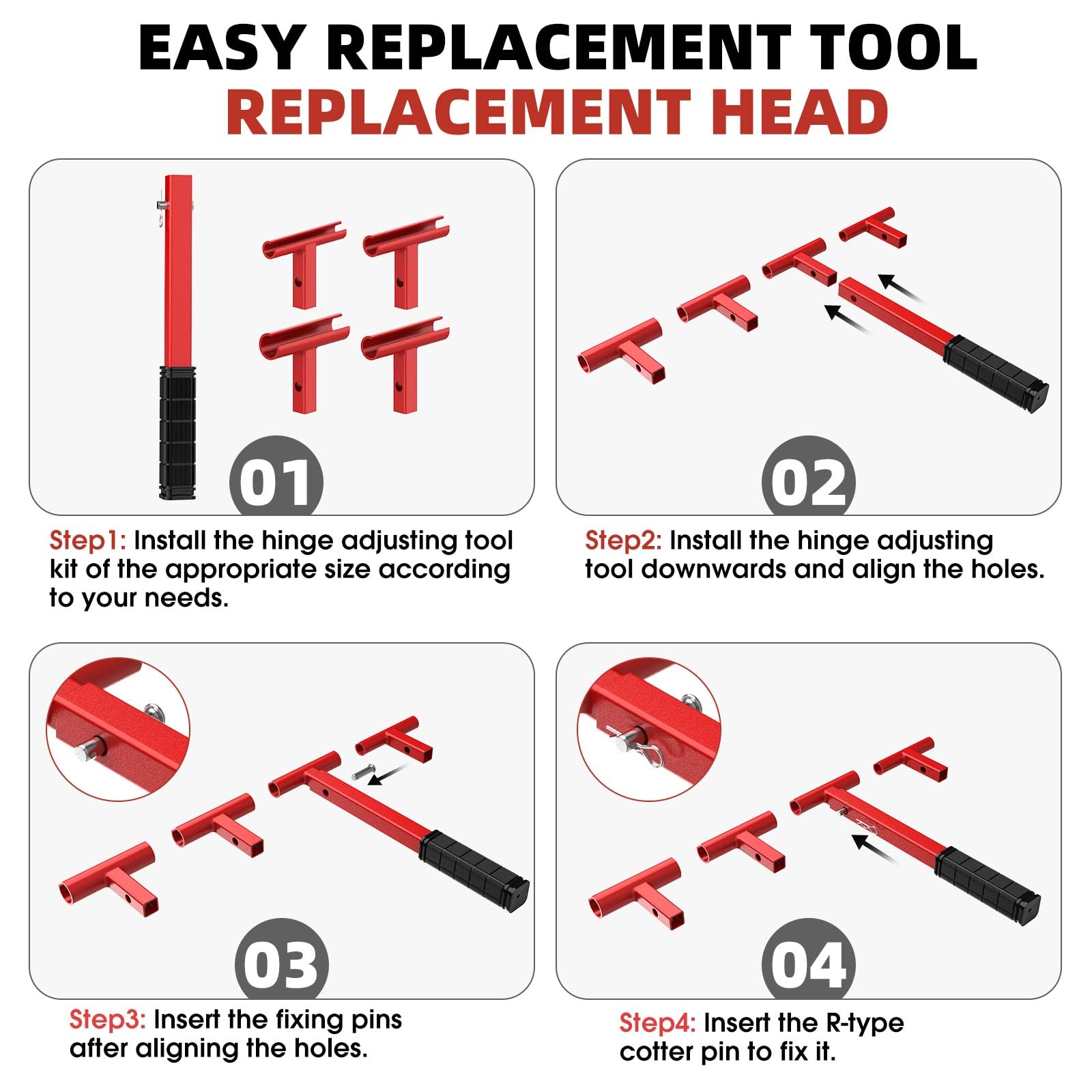 Snapklik.com : YogePote Heavy Duty Door Hinge Adjustment Tool, Door Hinge Gap Adjustment Wrench ...