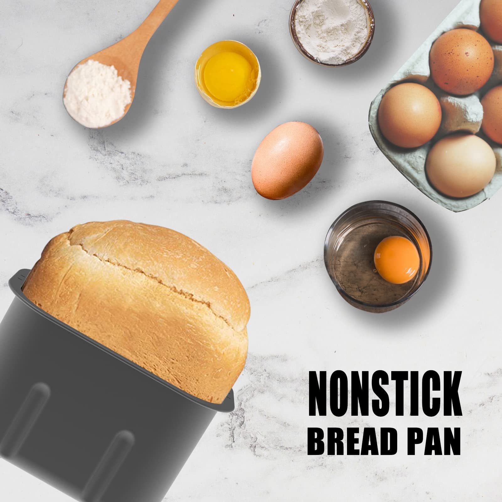 Davivy Bread Maker Machine 3LB with 2 Dough Kneading Paddle Dough Maker ...