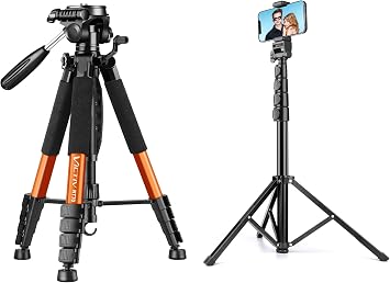 Amazon.com : VICTIV Camera Tripod and Phone Tripod, Adjustable 74 ...