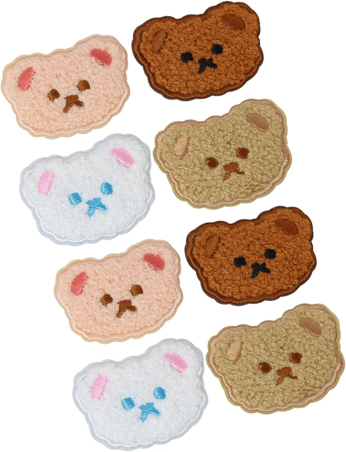 Amazon.com: DGBRSM 8pcs Bear Embroidery Patches 4 Colors Towel ...