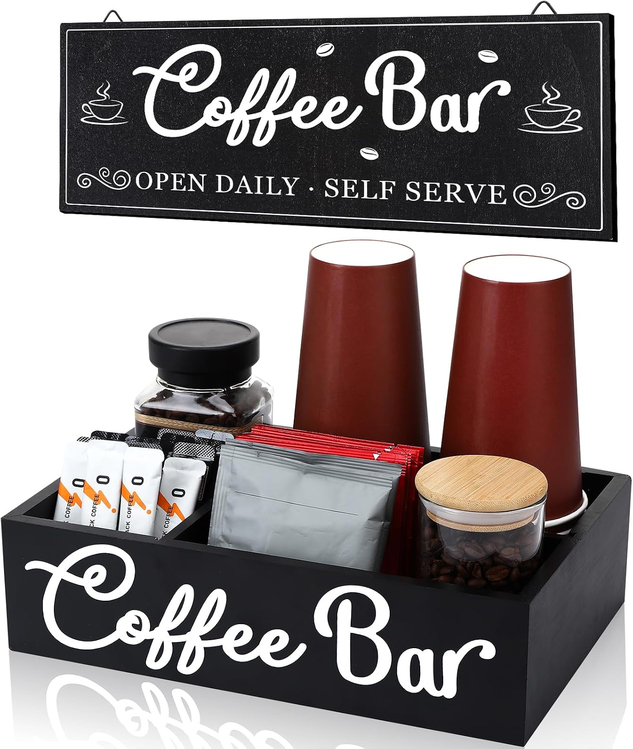 Amazon.com - Ovveroche Coffee Bar Organizer for Countertop Coffee ...
