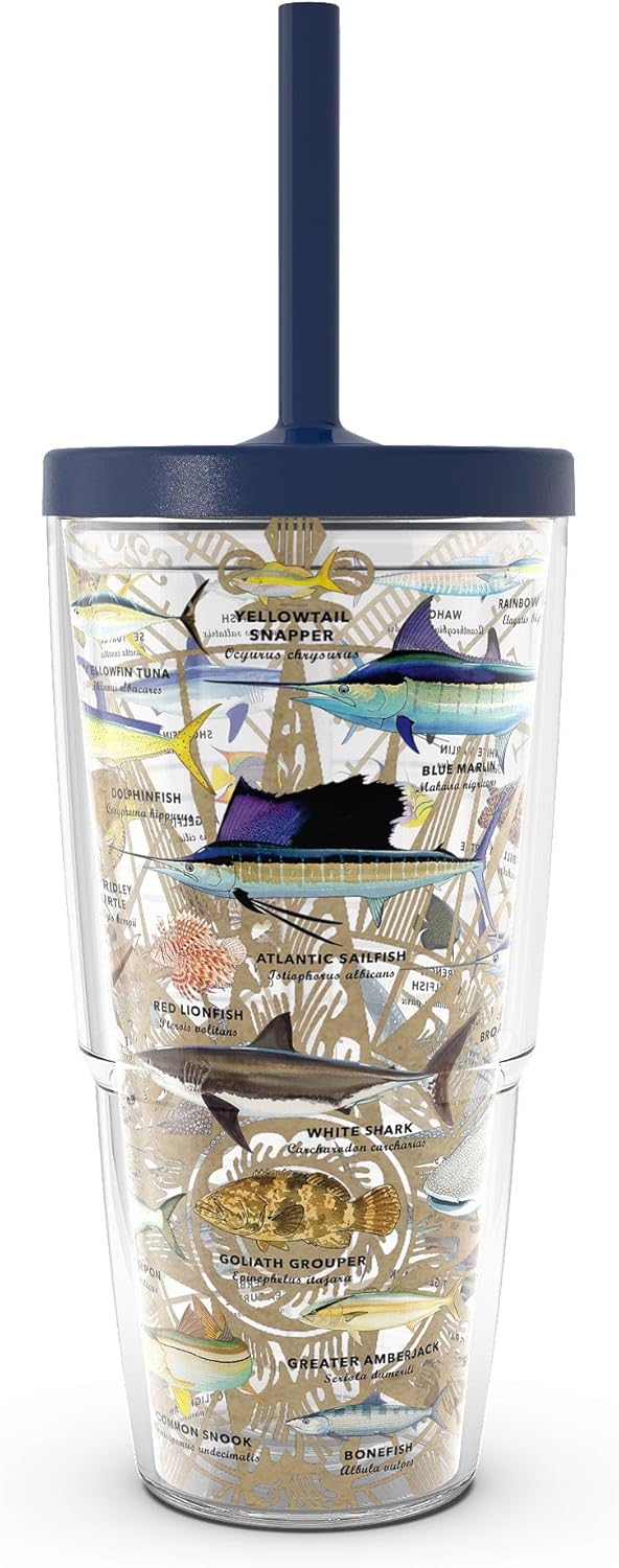 Amazon.com | Tervis Guy Harvey - Charts Made in USA Double Walled ...