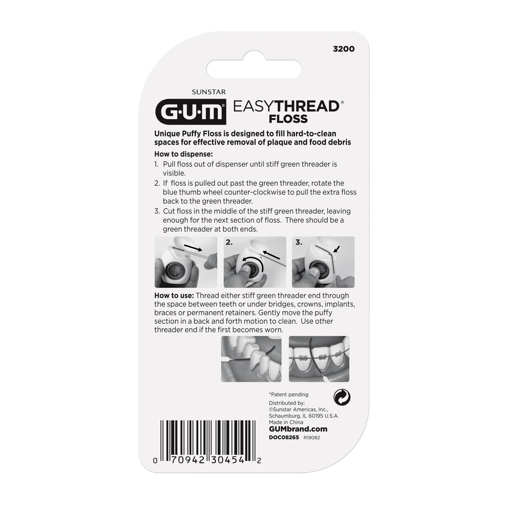 Snapklik.com : GUM EasyThread Threader Floss - Expanding Dental Floss ...
