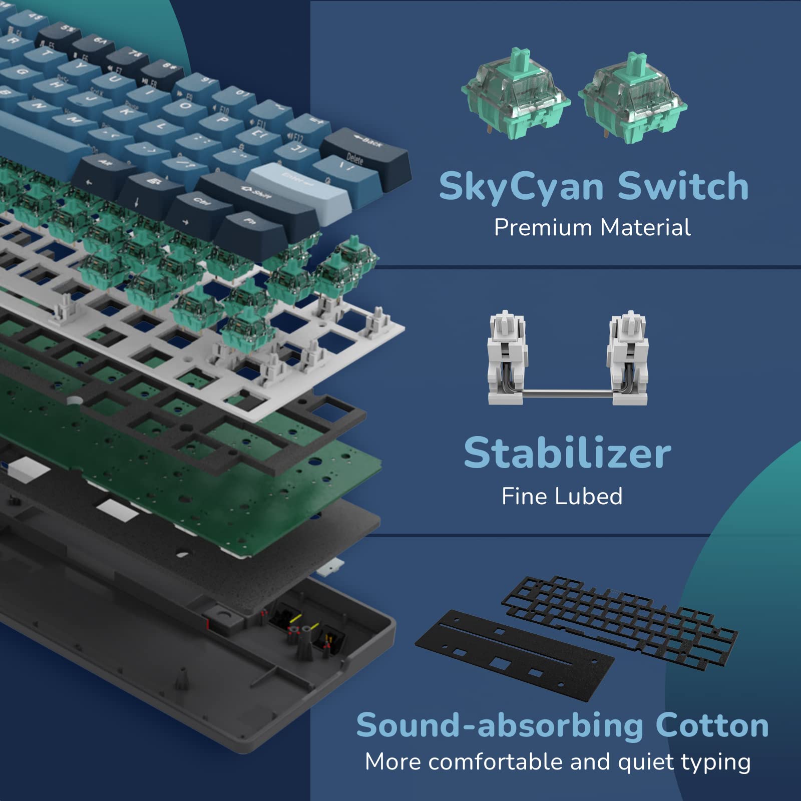 Snapklik.com : RK ROYAL KLUDGE RK61 Plus Wireless Mechanical Keyboard ...