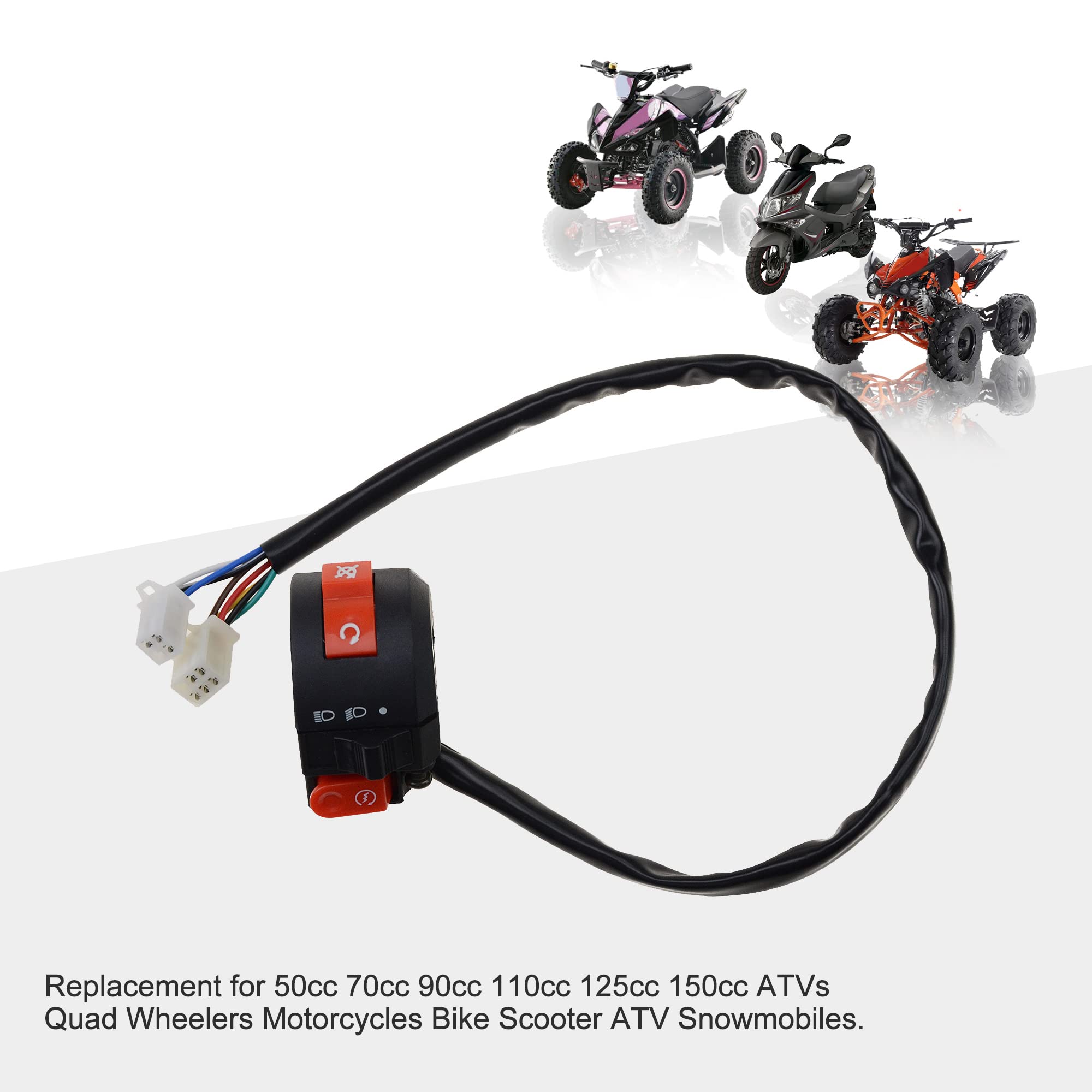 Snapklik.com : Three-Function 7/8" Handlebar Switch Assembly ...