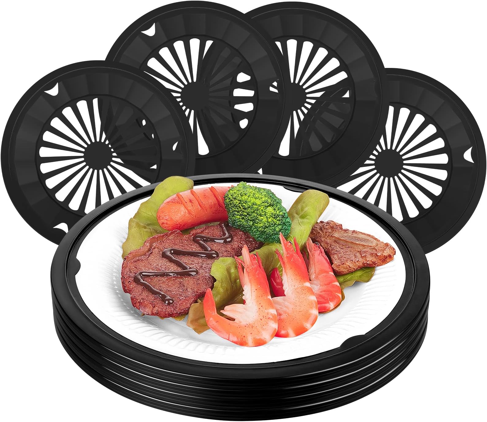 Amazon.com: Sedmoon Reusable Plastic Paper Plate Holders 24 Pack 10 ...