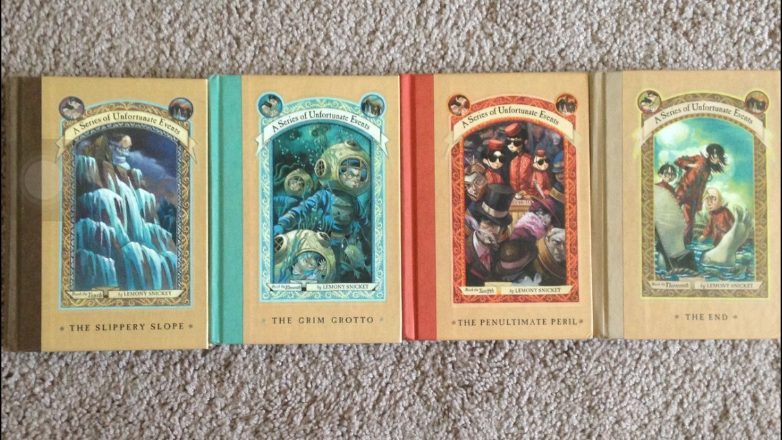 Set of A Series of Unfortunate Events Books 10-13:Book 10 -The Slippery ...