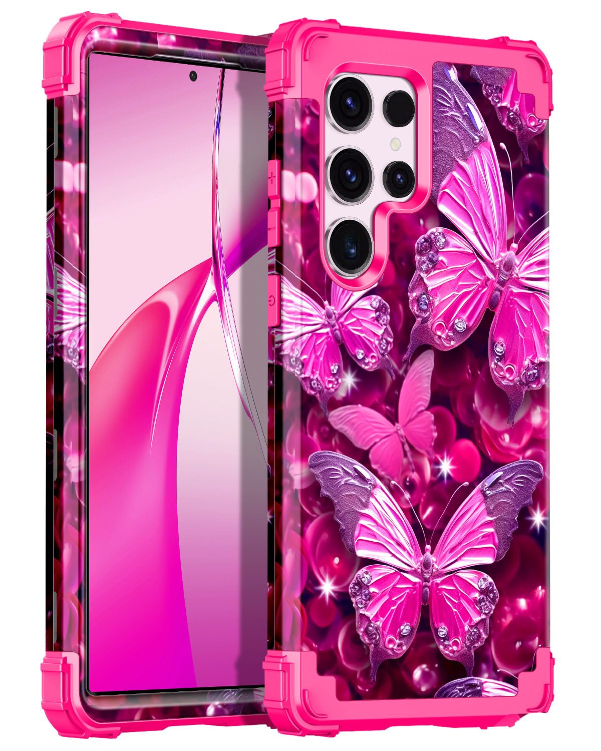 Amazon.com: Miqala Compatible with Galaxy S23 Ultra 5G Case,Glow in The Dark Three Layer Heavy ...