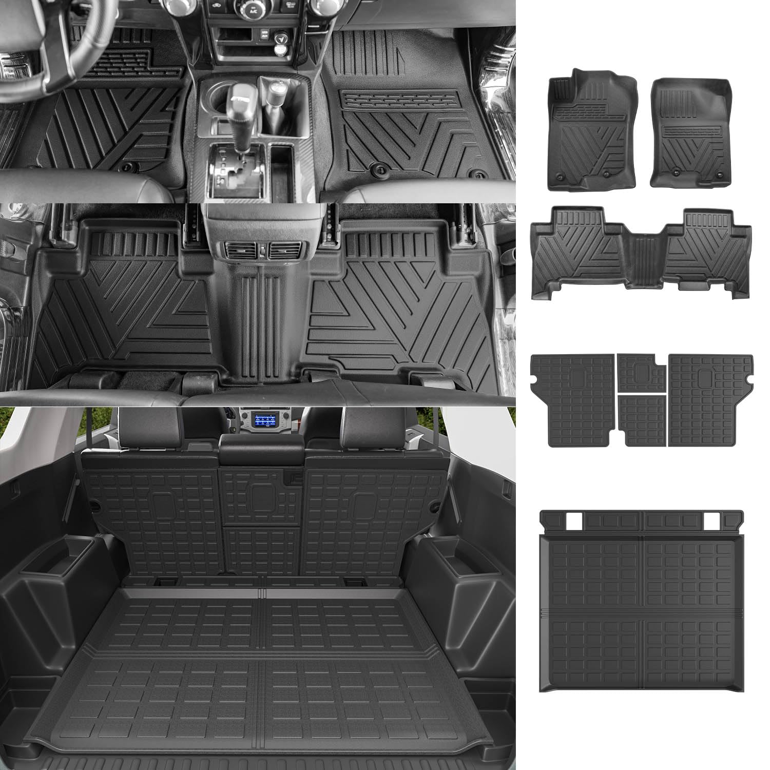 Amazon.com: powoq Floor Mat Compatible with 13-24 Toyota 4Runner Trunk ...