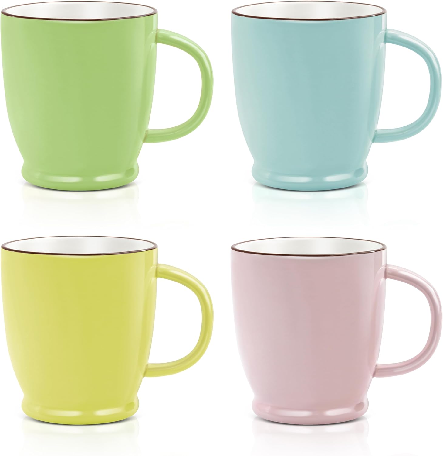 Amazon.com | LINVIA Jelly Mug, 18 oz Large Ceramic Coffee Cup, Cute ...