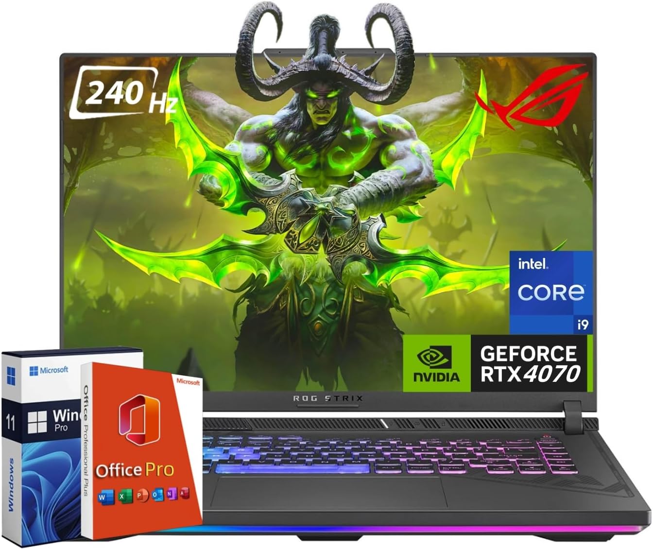 Amazon.com: ASUS ROG Strix G16 Gaming Laptop, NVIDIA RTX 4070, Intel i9 ...