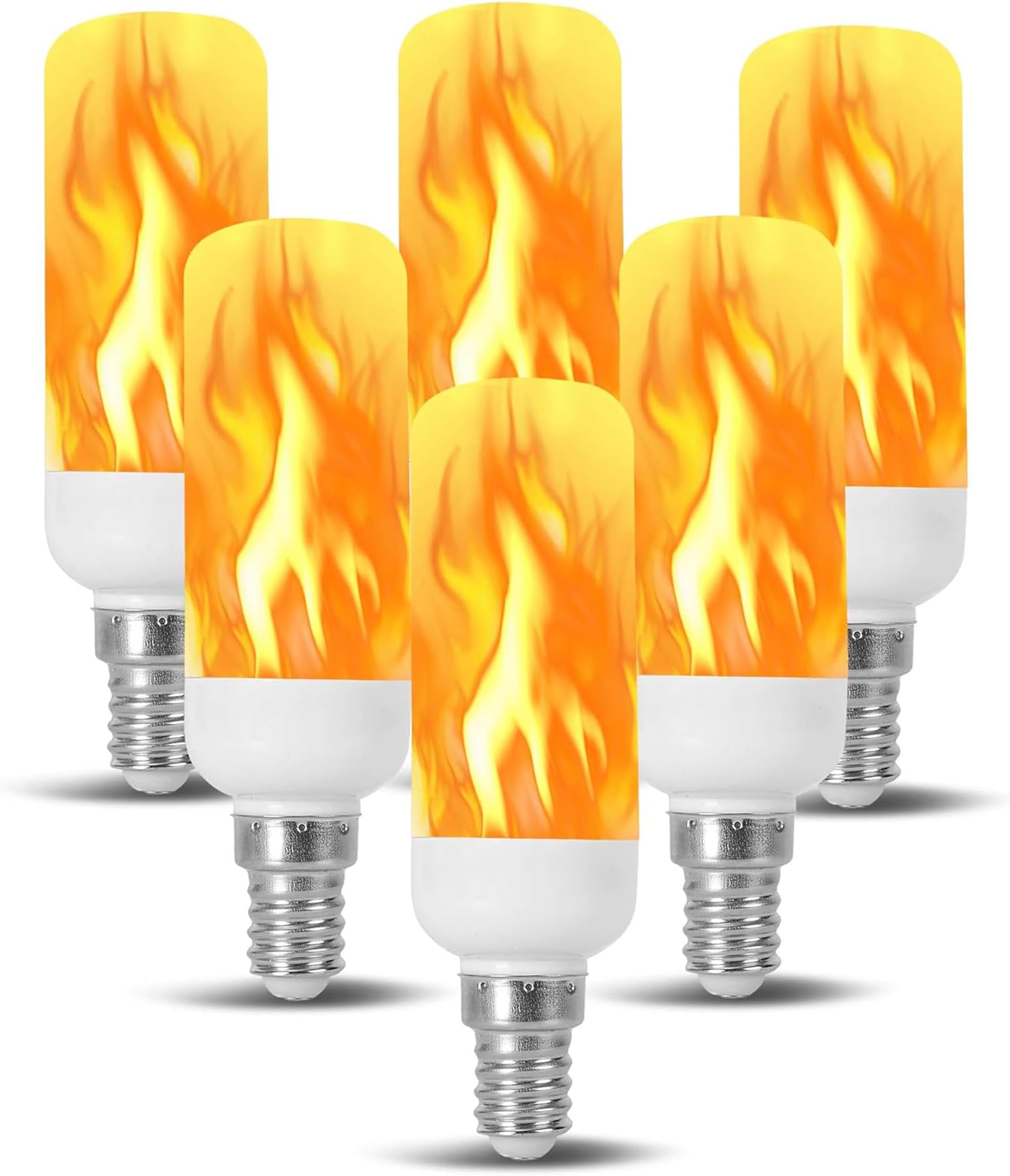 HEWA-Tech C35 Flame Tip Flicker Bulbs - Crystal Clear Candle Light with ...