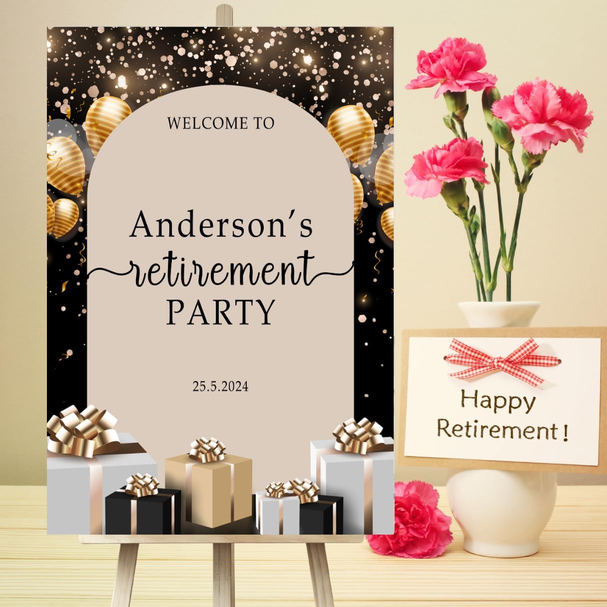 Amazon.com: Personalized Retirement Celebration Welcome Sign ...