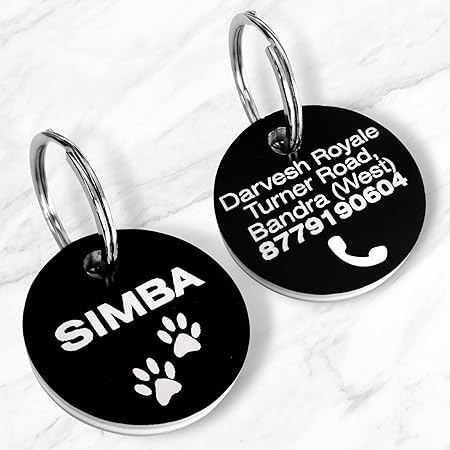 Pally Pets' Products Customized Cat or Dog Name Tag for Pet ID Engraved ...