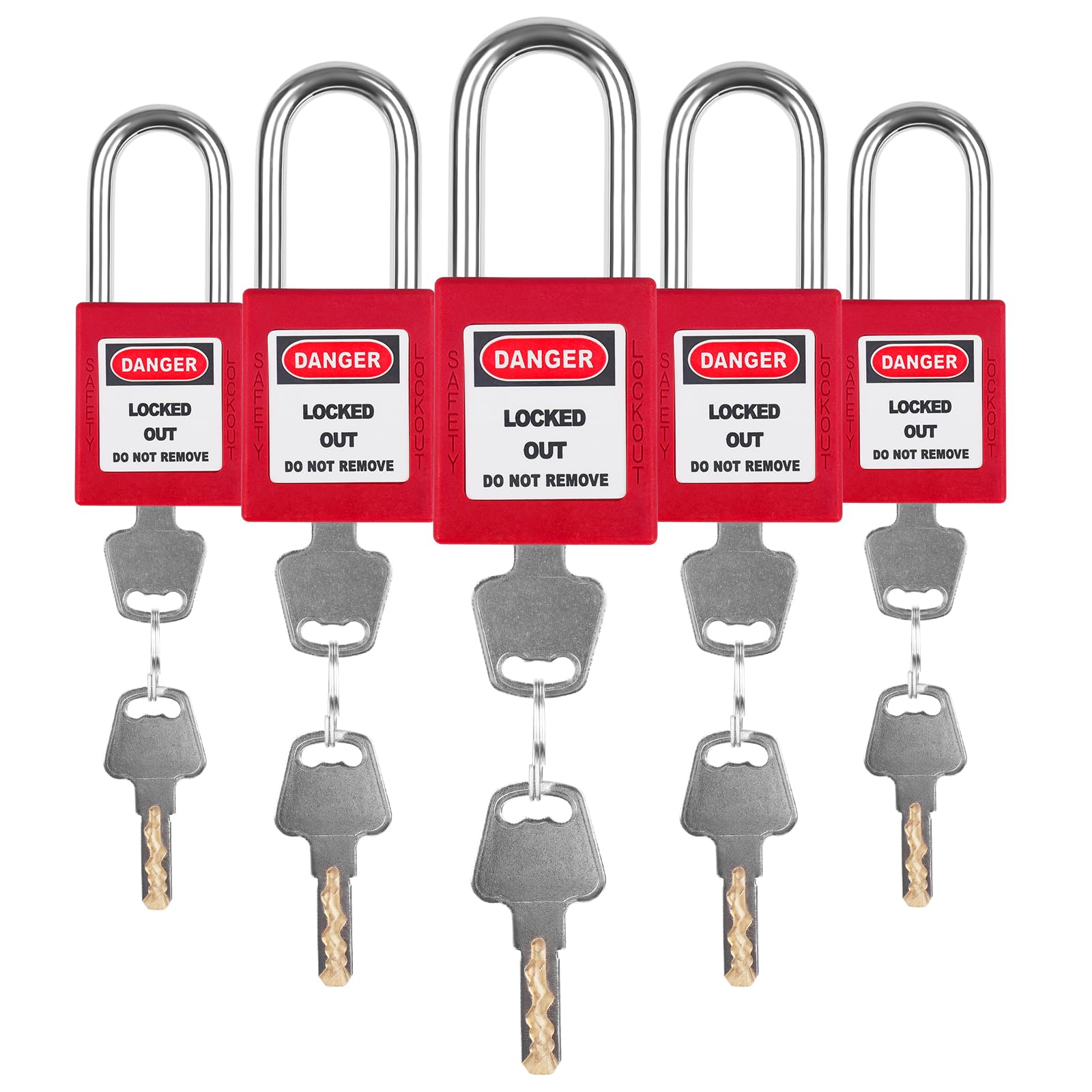 BULANGDI Lockout Tagout Locks Set - 5pcs Red Loto Locks, Lockout Locks ...