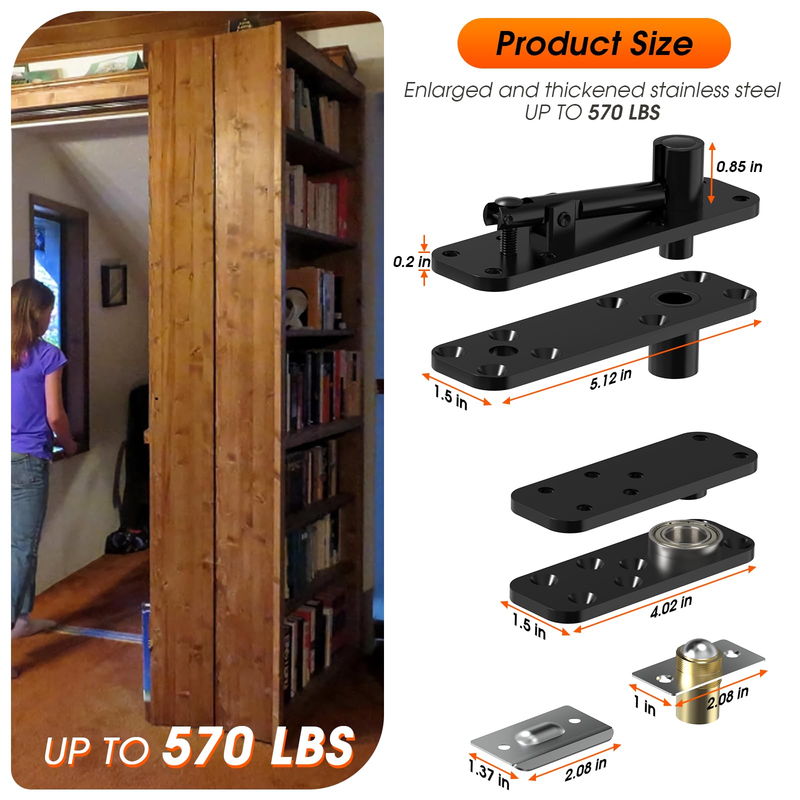 Hidden Bookcase Door Hinges