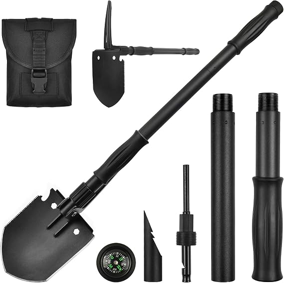 Amazon.com : Survival Shovel, (28.3'') Camping Folding Shovel, Military ...