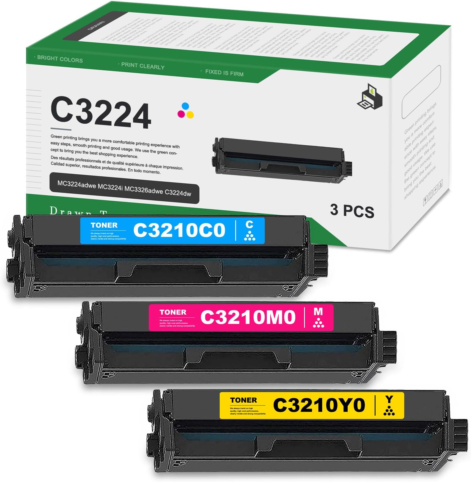 Amazon.com: C3224 C3210Y0 Toner Cartridge Replacement for Lexmark C3224 ...