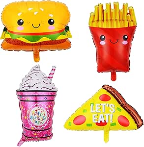 Amazon.com: SAMOKA Hamburg Balloon，4 PCS 27-31 InchFrench Fries ...